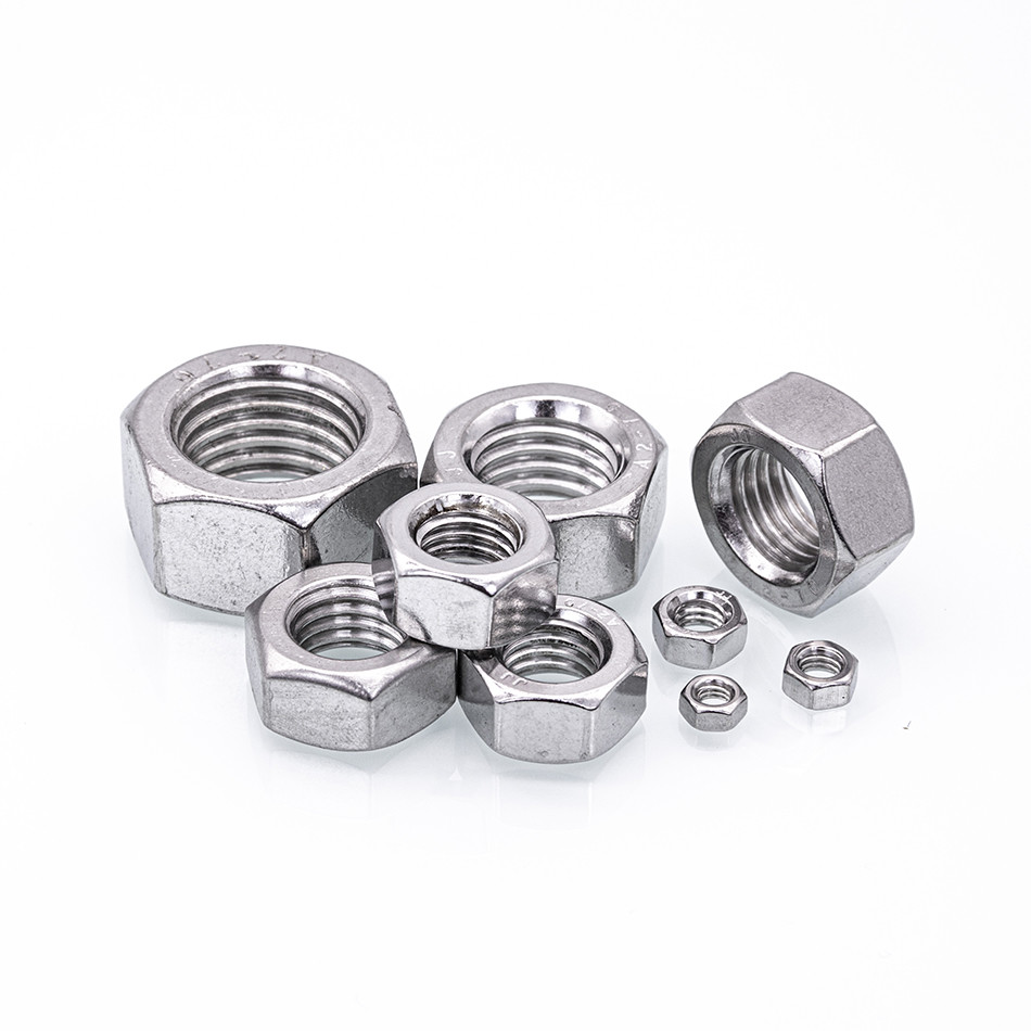 304 M3-M16 Stainless Steel Nuts / Cold Forging Stainless Hex Nuts