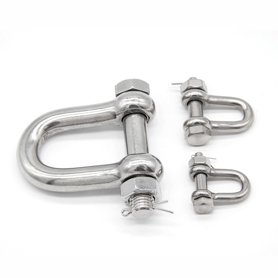Long 304 316 Grade Stainless Steel D Shackle Fastener